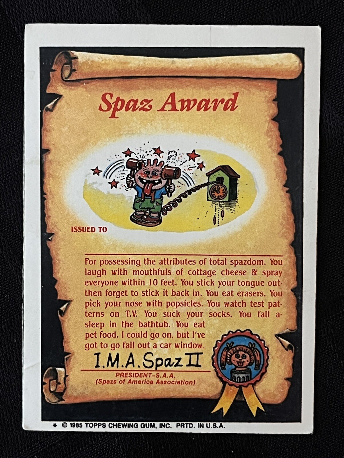 1985 Topps Garbage Pail Kids Card Series 2 OS2 Glossy Back GPK Patty ...