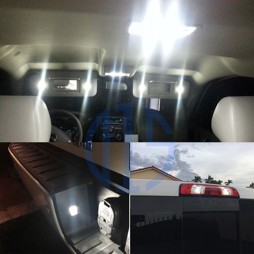 14 x White LED Interior Bulbs License Plate Lights for 1999-2013 Chevy ...