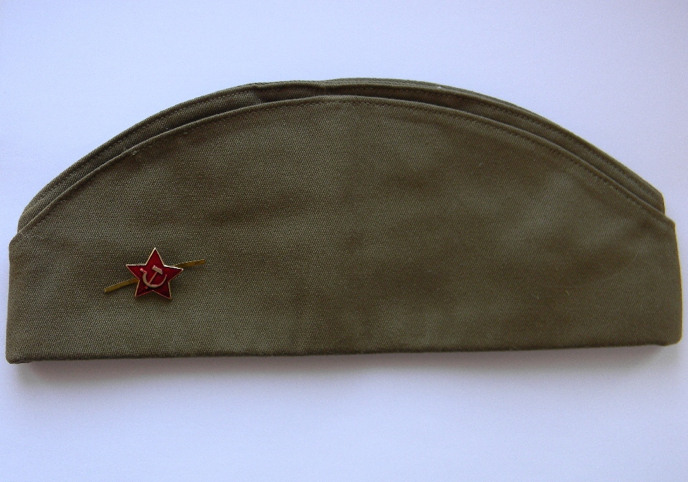PILOTKA Genuine Soviet Army Soldier Uniform Hat USSR Garrison Cap ...