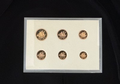 Extremely Rare Gold Coins 22 Karat Issued By Kuwait Central Bank 1987 ...