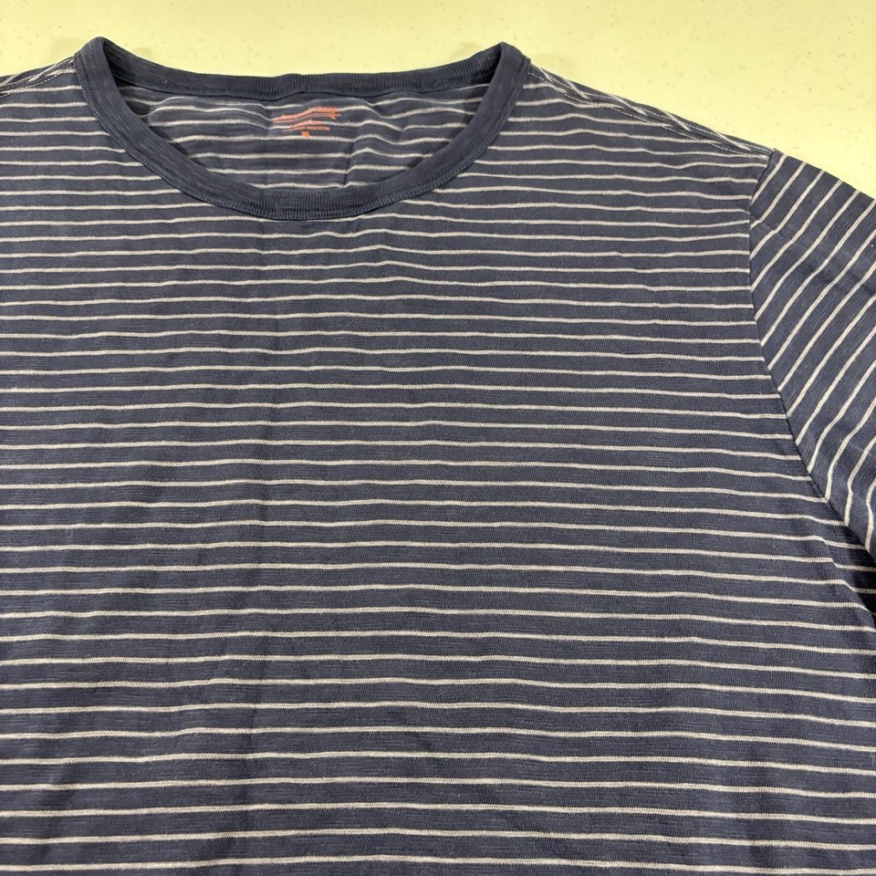 Vineyard Vines Shirt Mens XL Blue White Striped Island Crew Long Sleeve ...