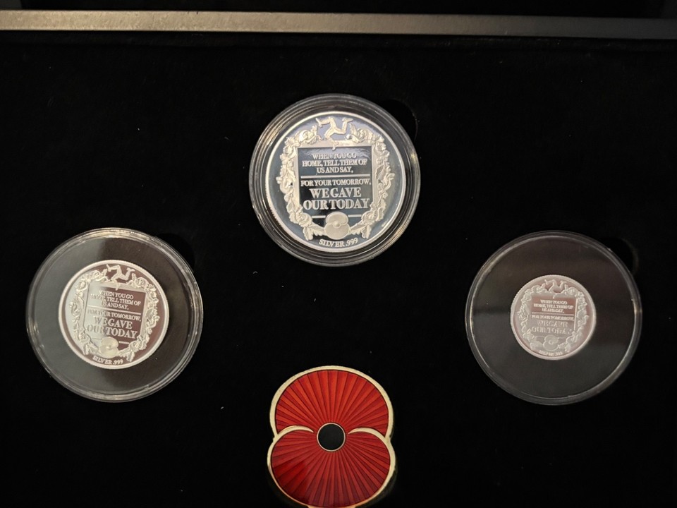2024 RBL Remembrance Poppy Silver Proof Sovereign Coin Set Boxed +COA ...