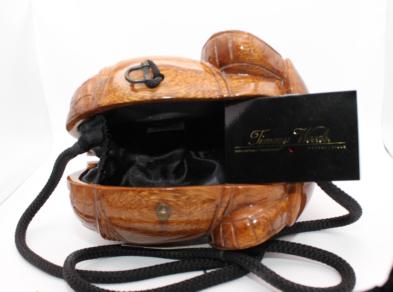 TIMMY WOODS ELEPHANT COLLECTIBLE ORIGINAL DESIGNS ARACIA WOODEN HANDBAG ...