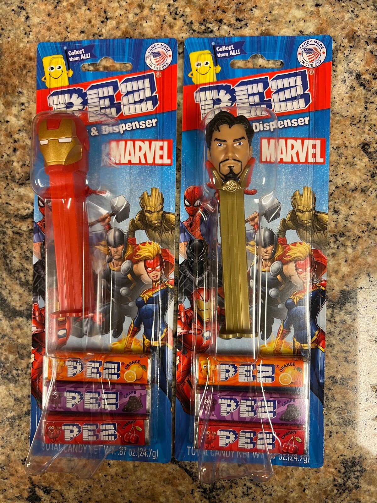PEZ Marvel Superheroes: Iron Man & Dr. Stephen Strange - Mint On ...