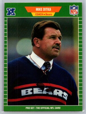 1989 Pro Set #53a Mike Ditka - No HOF banner BEARS (A) | eBay