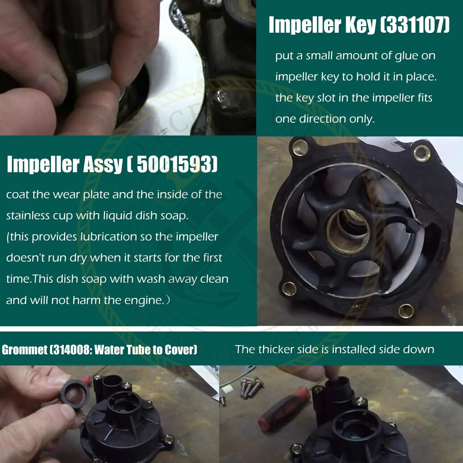 Outboard Water Pump Kit with Housing 5001595 for Johnson Evinrude 75 ...