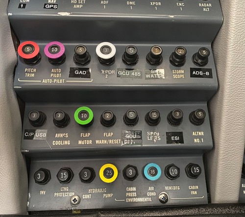 Aircraft Color Coded Circuit Breaker Caps - 12 Pack - Klixon-style ...