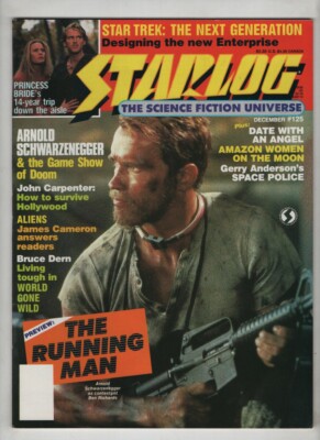 Starlog Mag Arnold Schwarzenegger The Running Man #125 December 1987 ...