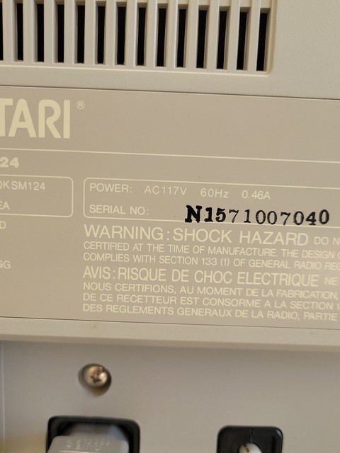 Atari SM124 Computer CRT Monitor Monochrome Display 1985 for sale ...