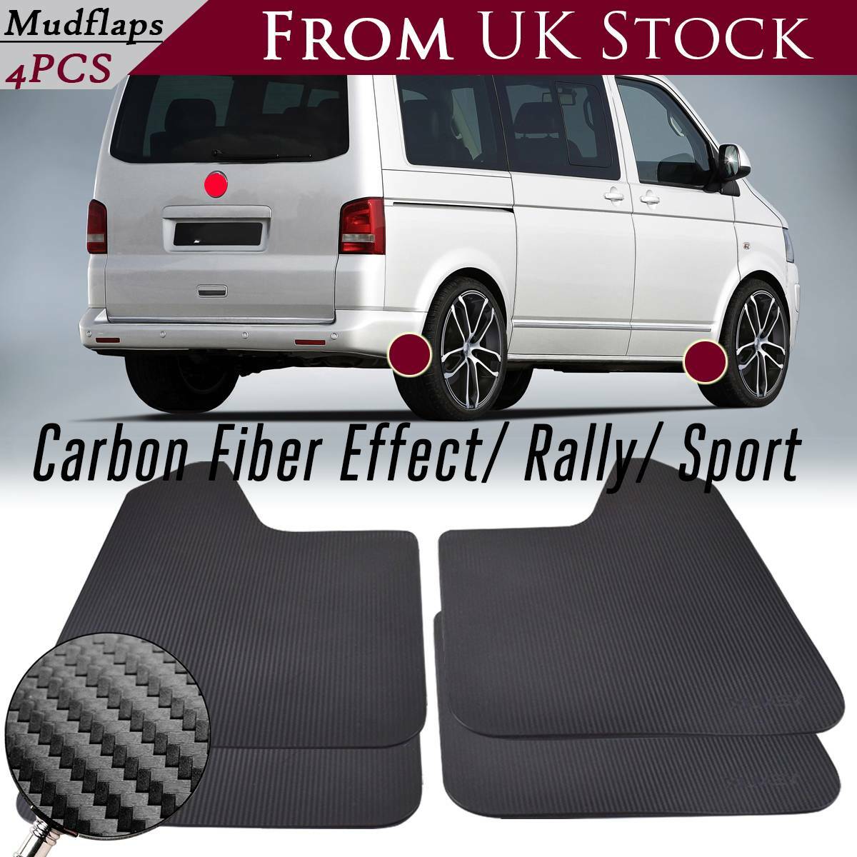 WIDE UK Mudguards Splash Guards Mud Flaps For VW Transporter T4 T5 T6 ...