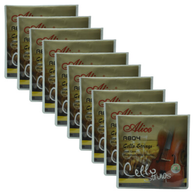 10Sets Alice Cello Strings ADGC Steel Core Aluminum Alloy Wound 4/4 ...