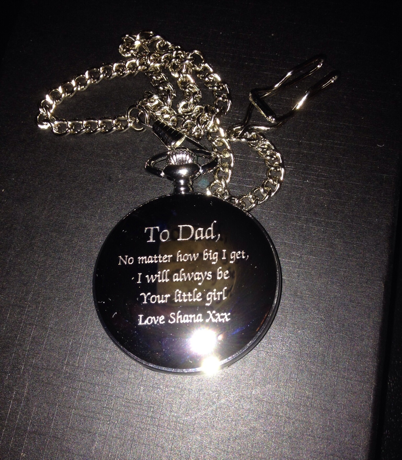 Personalised Engraved Pocket Fob Watch Gift Boxed 40th 50th 60th 70th ...