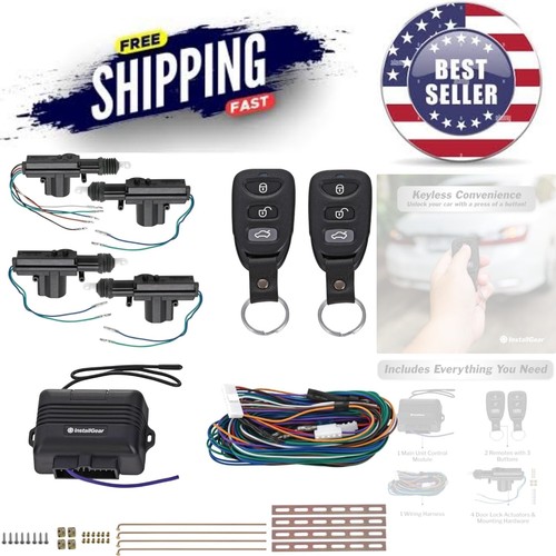 Universal Keyless Entry System with Remote Trunk Release - 4 Door ...