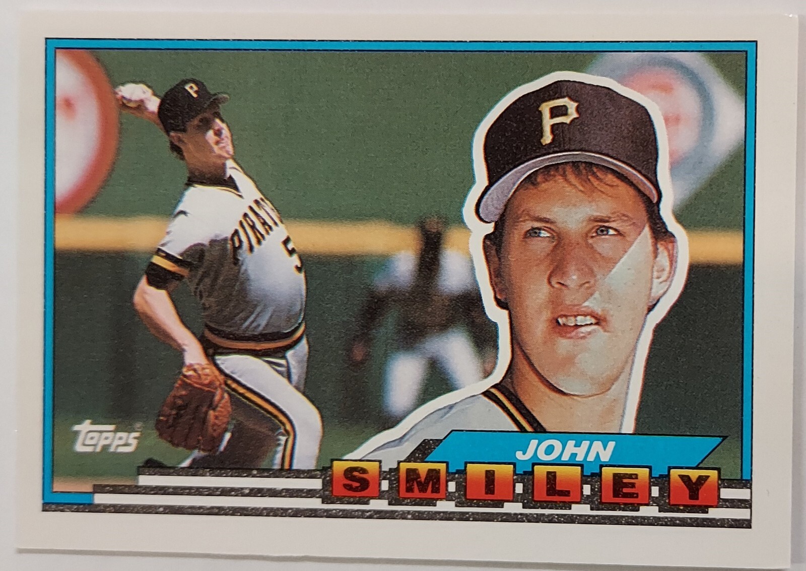 John Smiley, Pittsburgh Pirates, Topps #85 Big Baseball Card - Stock ...