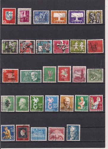 OPD Saarbrücken Sammlung ab 1957 Mi 379,400-408,429-448 gestempelt ...