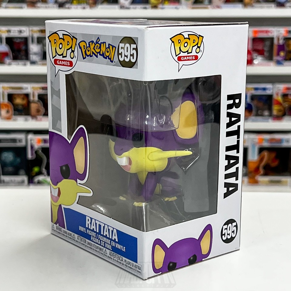 Funko Pop Video Games Pokemon Rattata 595 Japanese TCG Rodent Vinyl ...