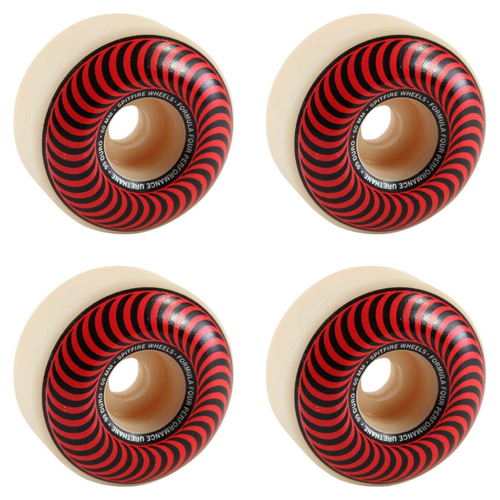 Spitfire Skateboard Wheels Formula Four Classics 60mm 99a Red Set of 4 ...
