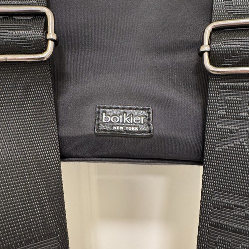 Botkier NY Black Mini Backpack Purse Handbag Faux Leather Logo Straps ...