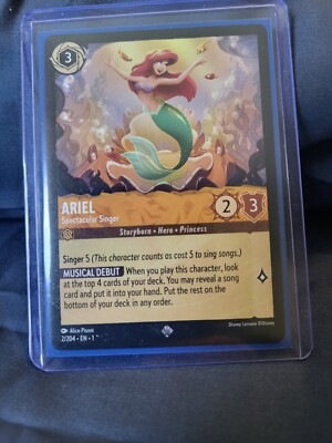 Disney Lorcana: ARIEL Spectacular Singer 2/204 The First Chapter - NM ...