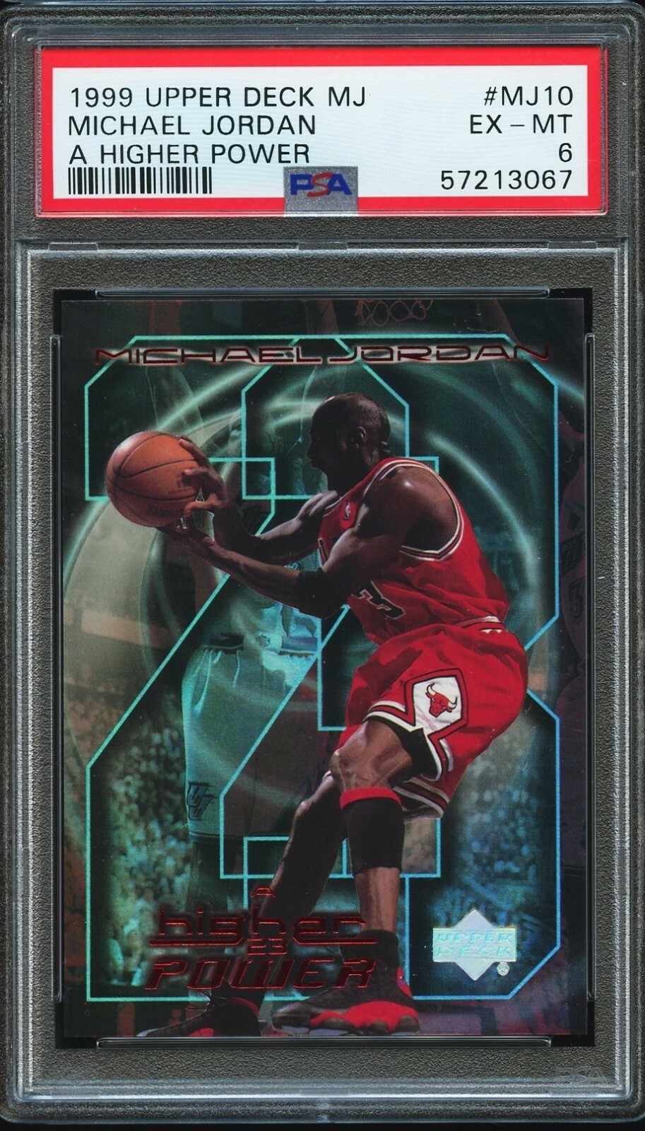 PSA 6 1999 UPPER DECK MJ A HIGHER POWER #MJ10 MICHAEL JORDAN *SHARP ...