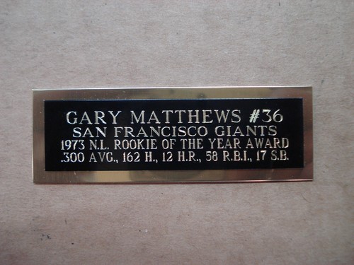 Gary Matthews San Francisco Giants 1973 ROY Baseball Cube Nameplate 1 ...