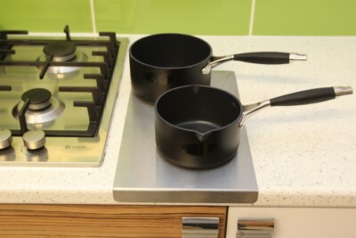 WORKTOP PROTECTOR Square End Hot Pan Rest Stainless Steel MEDIUM Size ...