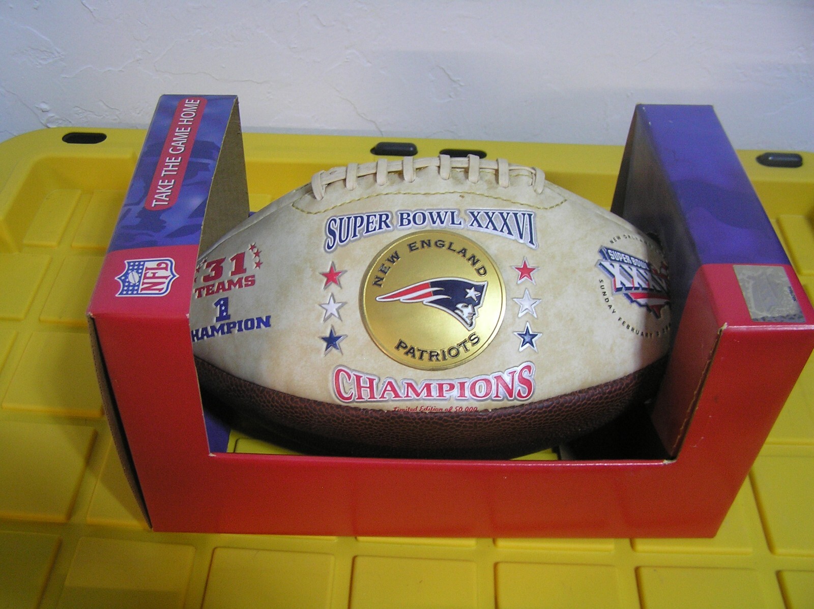 2001 NEW ENGLAND PATRIOTS Super Bowl 36 XXXVI 2002 NFL Champions ...