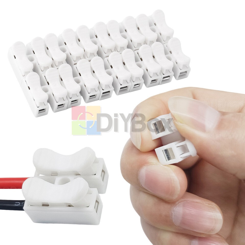 55PCS/box CH2 Quick Connector Cable Clamp Terminal Block Spring Wire ...