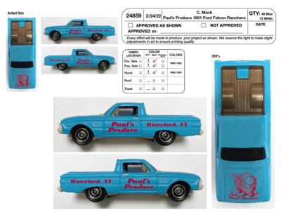 Special Limited Edition Matchbox Ford Falcon "Paul's Produce", Color ...