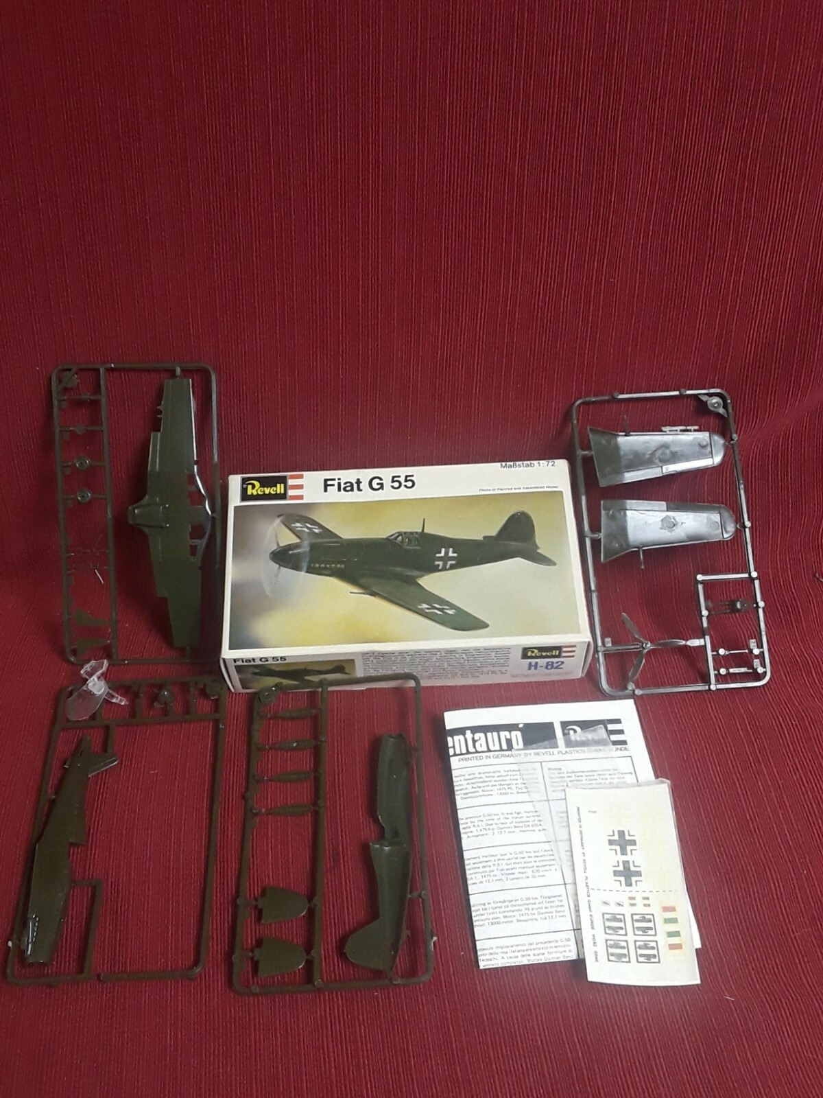 Rare vtg 1977 revell complete unbuilt fiat G55 g 55 ww2 h82 1/72 model ...