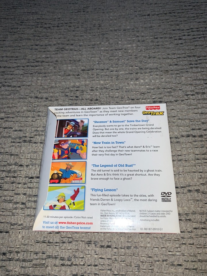 Fisher-price Geotrax All Aboard Dvd Video Disc NTSC Four Animated ...