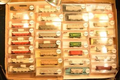 N Scale UP PRR CNW ATSF SF BN MP MKT CR D&H MRL COVERED cars sold ...