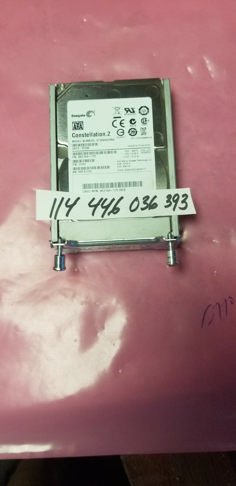 Seagate Constellation 500gb SATA HDD St9500620ns 9RZ164-175 FW: CC03 | eBay