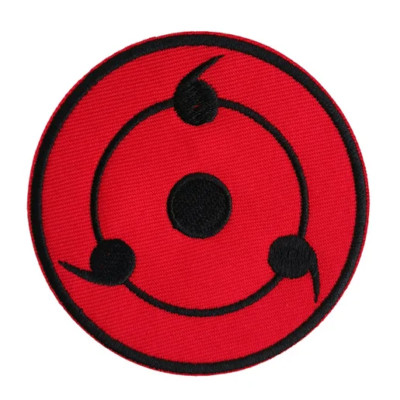Naruto Sharingan Uchiha Clan Wheel Eye Logo Embroidered Iron On Patch ...