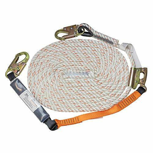 Malta Dynamics 100’ Vertical Lifeline Assembly 3 Strand Fall Rope with ...