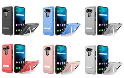 For LG Xpression Plus 3 (2020) Lining Hybrid w Stand Case Phone Cover ...