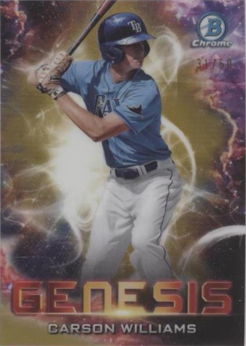 2021 Bowman Draft - Genesis Carson Williams #GNS-14 Gold Refractor /50 ...