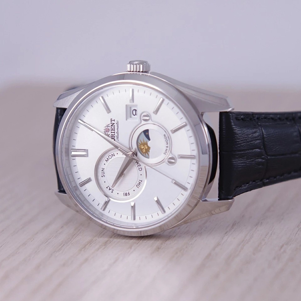 Montre mécanique automatique ORIENT RN-AK0305S SOLEIL et MOON cadran ...