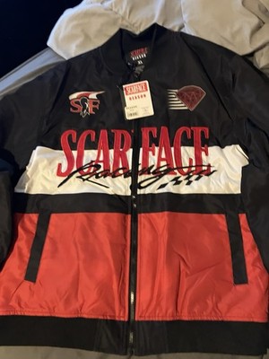 Scarface Racing Jacket Zip-Up Black and Red | eBay