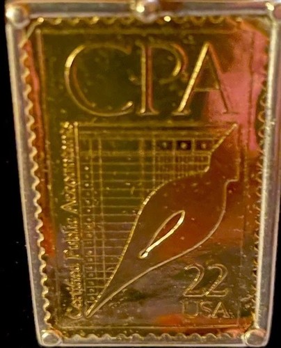 CPA 22c 22k GP Surface Stamp PENDANT “1987” 100rd Anniversary of ...