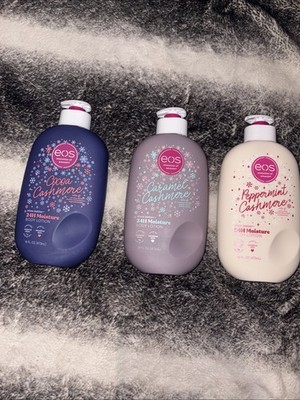 Eos Holiday Body Lotion Limited Edition Peppermint Coccoa Caramel ...