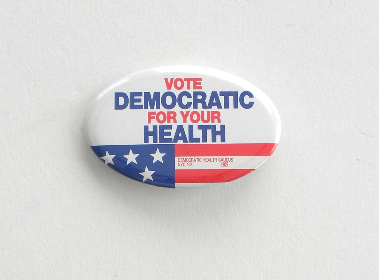 Vote Democratic For Your Health Authentic Democratic Pin | eBay