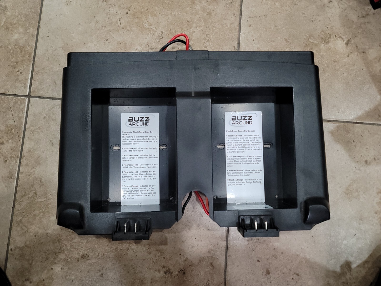 Golden Buzzaround EX Scooter Battery Box Receiver with Cable Harness ...