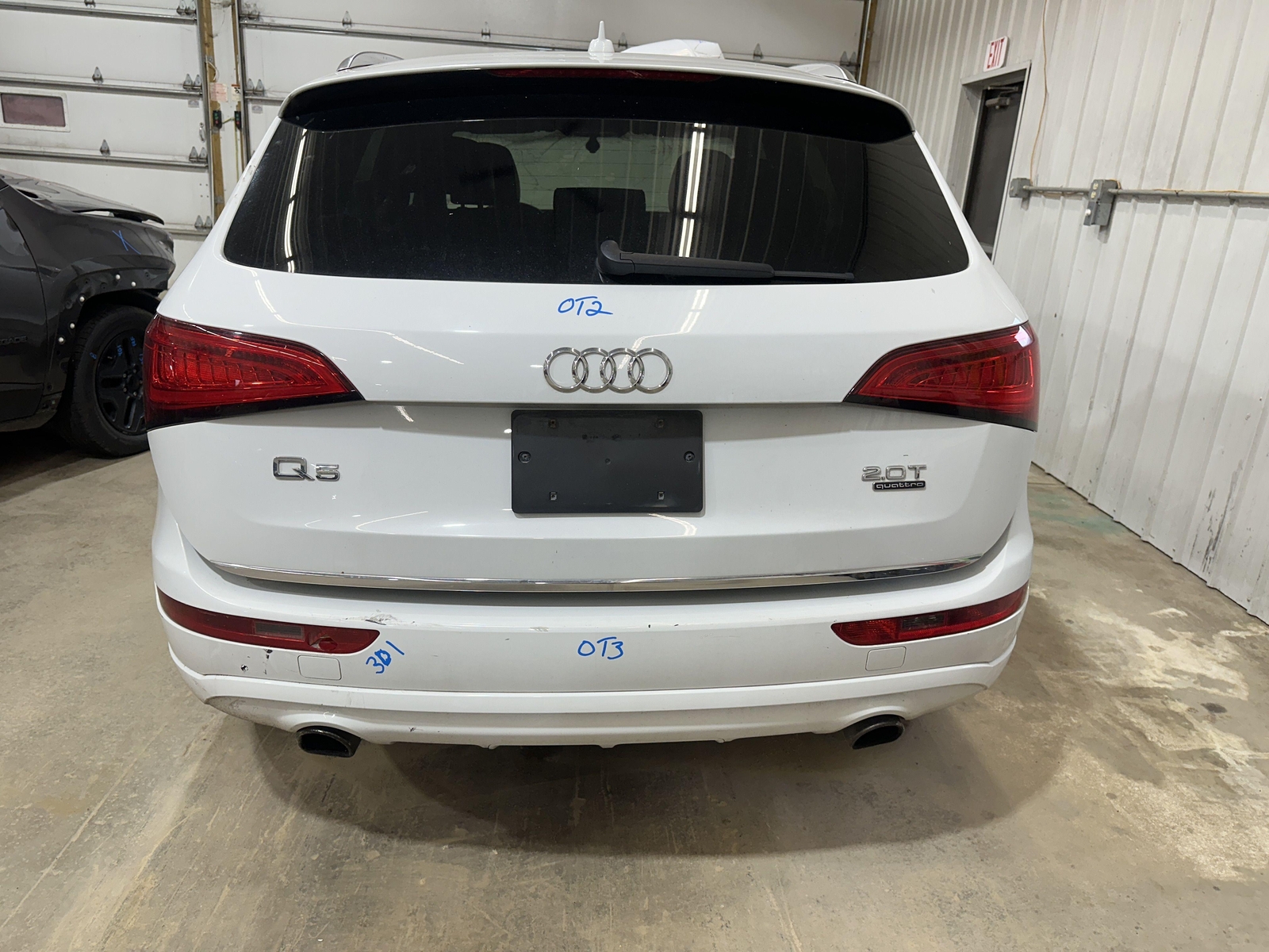 13-17 AUDI Q5 REAR TRUNK DECKLID LIFT GATE W/SPOILER GLACIER WHITE ...