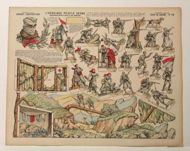 Imagerie D’Epinal No19 L´Héroique Peuple Serbe, Grande Constructions ...