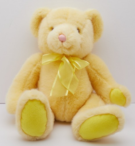 Bright Yellow Polyester Soft Stuffed Teddy Bear Fast Shipping Great ...