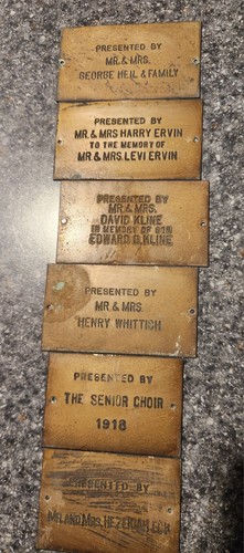 Grace Reformed Church Mahanoy City Pew Plaques | eBay