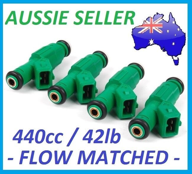 Fuel Injectors x 4 440cc 42lb for FORD FOCUS ZETEC ST170 BMW E30 E36 ...