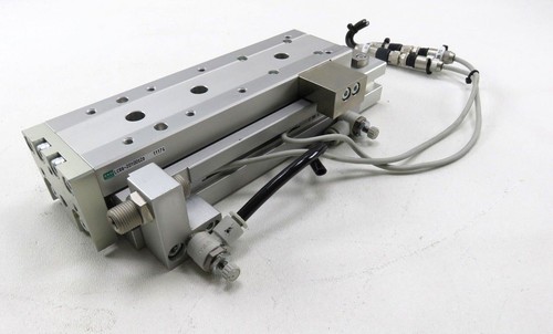 CKD LCRQ-20100S2D Linear Slide Cylinder LCR-Q-20-100 w/ CKD TOH Sensor ...