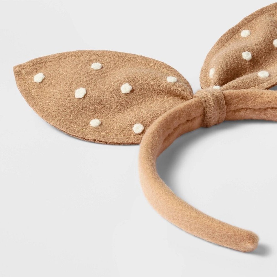 Spritz Bow Knot Easter Tan Bunny Felt Ears dress up photo prop headband ...